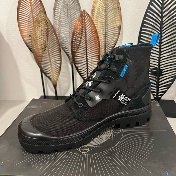 Palladium | Shoes | Palladium Black And Blue Mens Boots | Poshmark